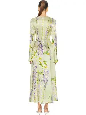 LEO LIN Francesca Maxi Dress - Wisteria Print