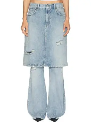 Acne Studios Wide Leg Denim Pant - Light Blue