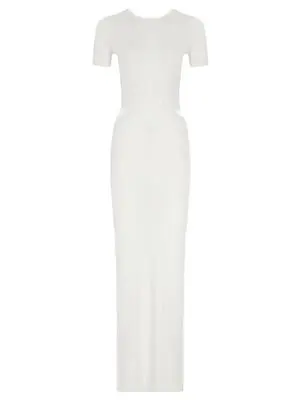 Zeynep Arçay Midi Knit Cut-out Dress - White