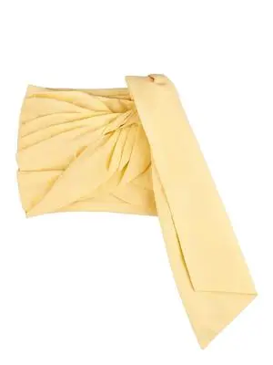 AREA Taffeta Knot Mini Skirt - Yellow