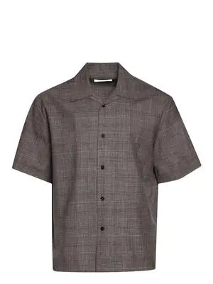 JIL SANDER Checked Shirt Marron