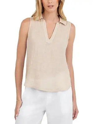 BELLA DAHL Sleeveless Linen Pullover