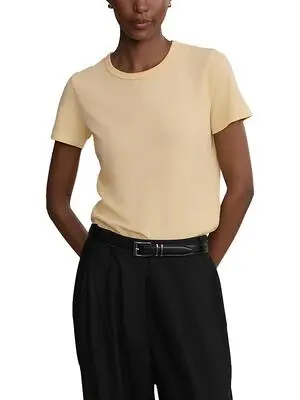 Jenni Kayne Cotton Slim Tee - Pale Yellow