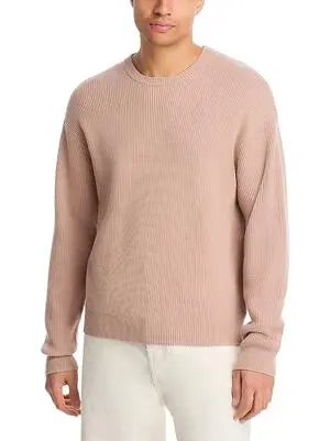 FRAME Ribbed Crewneck Sweater - Light Mauve