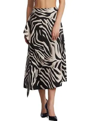 Bcbgmaxazria Printed Midi Skirt - Zebra Print