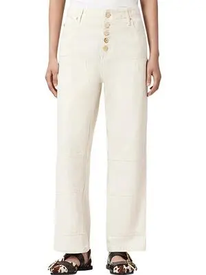 ALLSAINTS Tay Mid-rise Carpenter Jeans - Ecru White