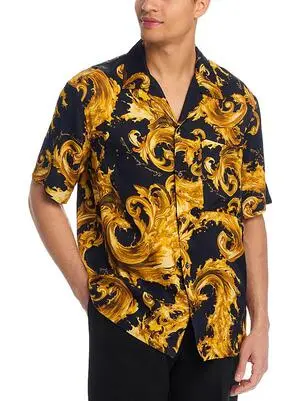 Versace Twill Barocco Shirt - Black/gold