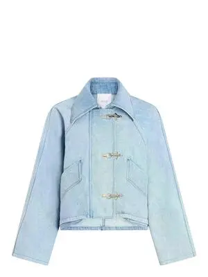 Patou Oversized Cropped Jacket - Blue