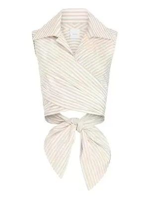 Patou Striped Sleeveless Top - Neutrals