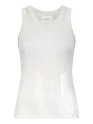 Loulou De Saison Limba Embroidered Tank Top - Grey