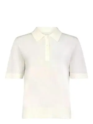 Loulou De Saison Migo Ribbed Polo Shirt Neutrals