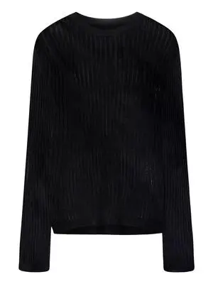 Loulou De Saison Hedora Long-sleeve Ribbed Sweater - Black
