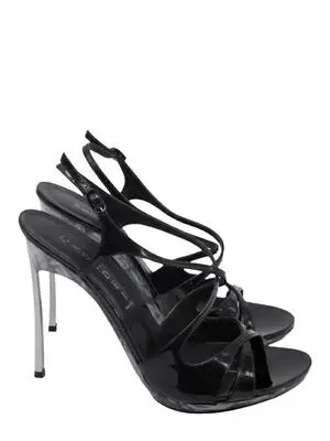 Casadei Ankle-strap Leather Sandals - Black