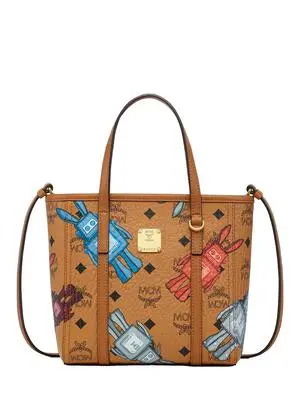 Mcm Mini Toni Top-zip Shopper - Cognac