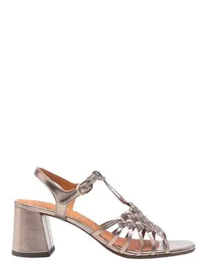 Chie Mihara Rybon Woven-strap Leather Sandals - Grey