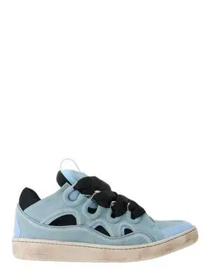 LANVIN Curb Canvas Sneakers - Blue/amber