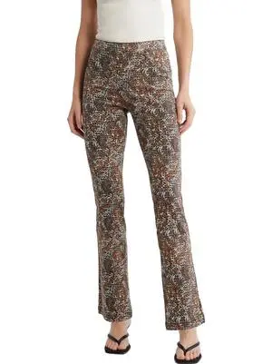 HUE Leopard Print Bootcut Jeans