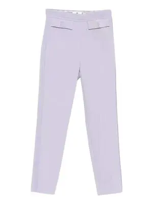 Elisabetta Franchi Tailored Trousers With Logo Detail - Purple