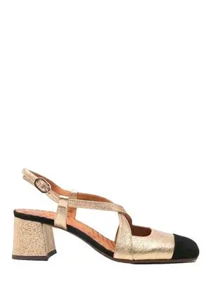 Chie Mihara Criss-cross Strap Pumps - Gold