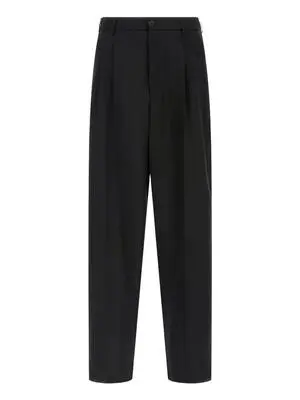 MAGLIANO Double Pleat Straight Trousers - Black