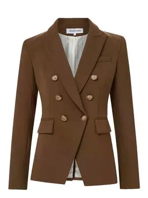 Veronica Beard Miller Double-breasted Jacket - Brown