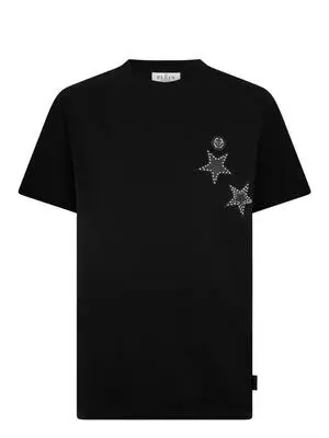 Philipp Plein Stars-studs Crew-neck T-shirt - Black