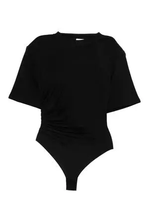 Andamane Lennox Draped Bodysuit - Black