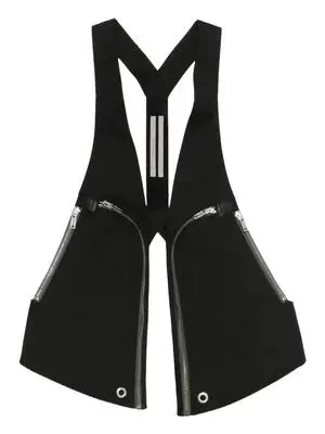 Rick Owens Zip Bauhaus Vest - Black