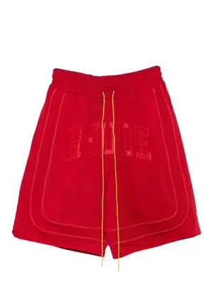 Rhude Logo Mesh Shorts - Red