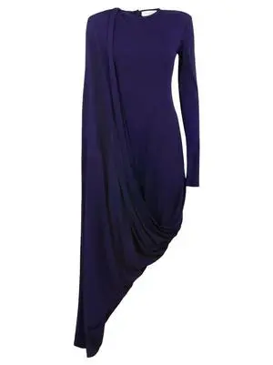 Sportmax Draped Jersey Midi Dress - Blue