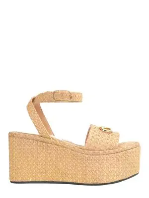 SERGIO ROSSI Logo-Plaque Platform Sandals