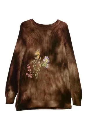 A.N.G.E.L.O. VINTAGE CULT Embroidered Wool Sweater - Brown
