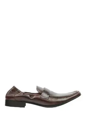 MAISON MARGIELA Penny Strap Leather Loafers - Brown