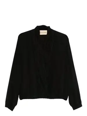 Valentino Garavani Lace-trim Blouse - Black