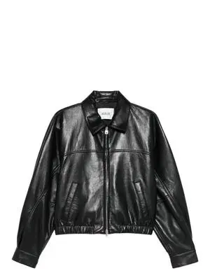 AGOLDE Dixon Cocoon Zip Bomber Jacket - Black