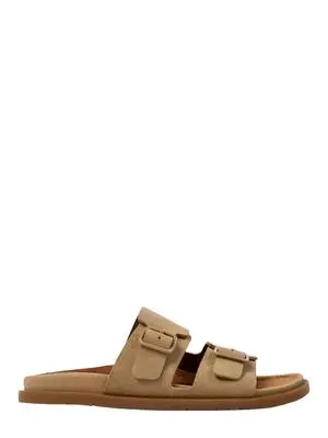 Camper Buckle Leather Sandals - Brown