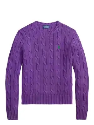 Polo Ralph Lauren Logo-embroidered Knitwear - Purple