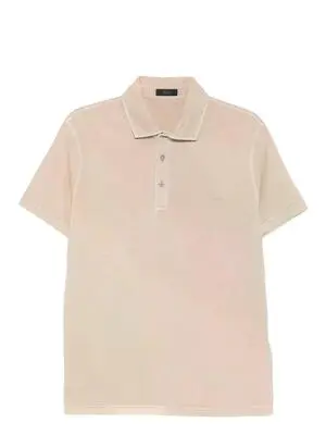 FAY Buttoned Polo Shirt - Neutrals