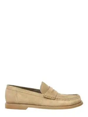 GIANVITO ROSSI Vernon Suede Loafers - Neutrals