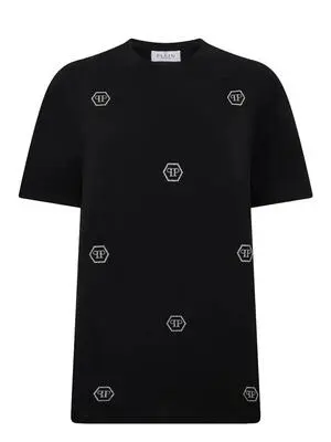 Philipp Plein Crystal-monogram T-shirt - Black