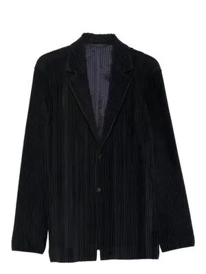 Issey Miyake Pleated Blazer - Blue