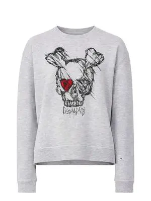 Dsquared2 Graphic Crewneck Sweatshirt - Grey