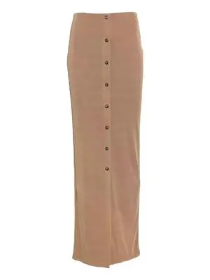 Nanushka Button-down Maxi Skirt - Neutrals