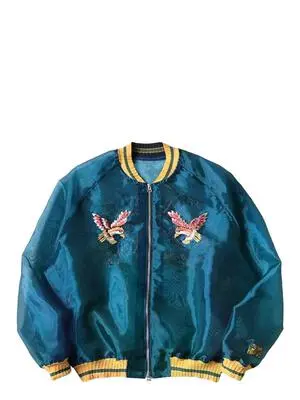 Kapital Embroidered Sheer Bomber Jacket - Blue
