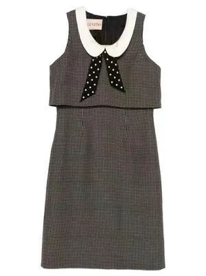 Valentino Garavani Patterned Collared Dress - Black