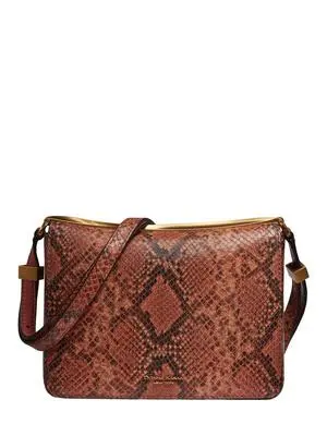 Donna Karan New York Jericho Snake Shoulder Bag - Amber