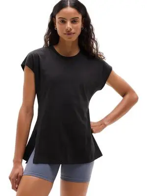 Athleta Favorite Cotton Dolman Tee - Black