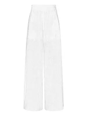 Vilebrequin Viscose Elastic Waist Seashells Pants - Off White