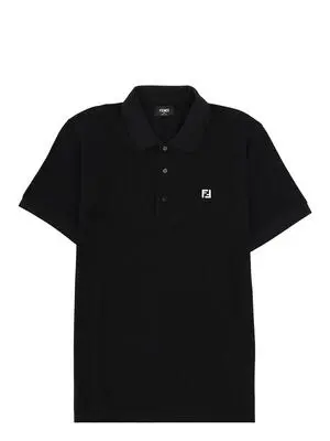 Fendi Polo With Logo - Black
