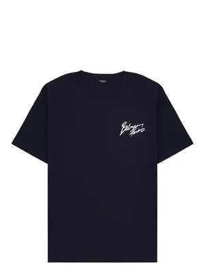 Balmain T-shirt With Logo - Blue